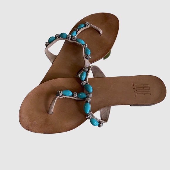 Pelle Moda | Shoes | Pelle Moda Aqua Blue Leather Sandals | Poshmark